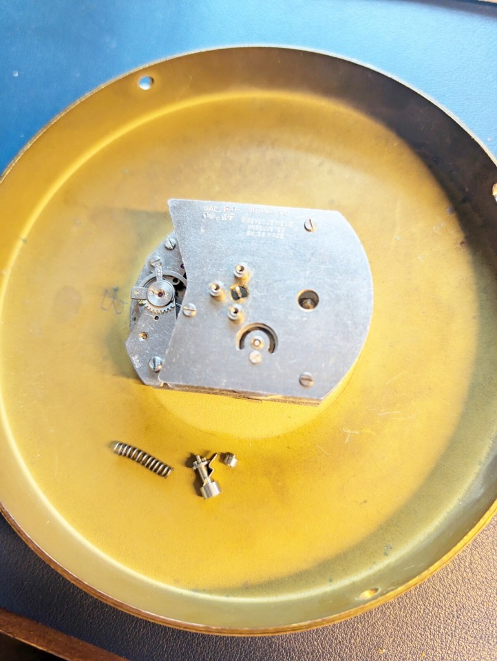 Vintage Mid Century Semca Solid Brass Swiss Manual Wall Clock DECOR ...