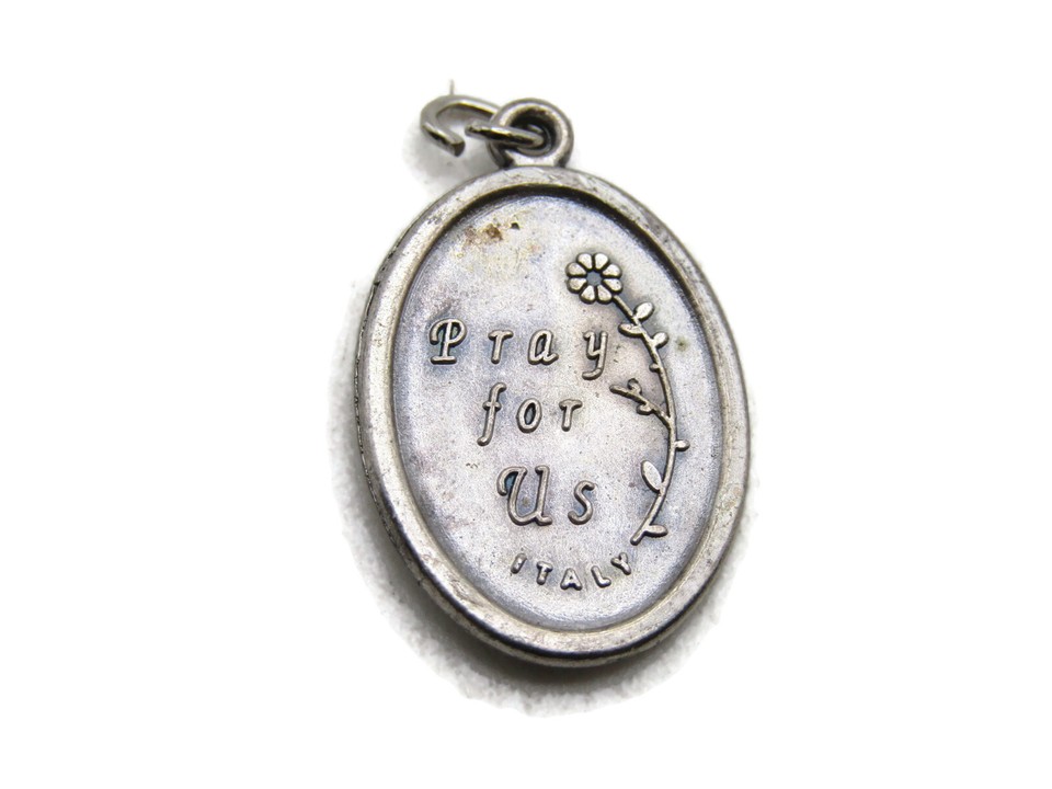 St. Philomena Pray For Us Necklace Charm Silver Tone | eBay
