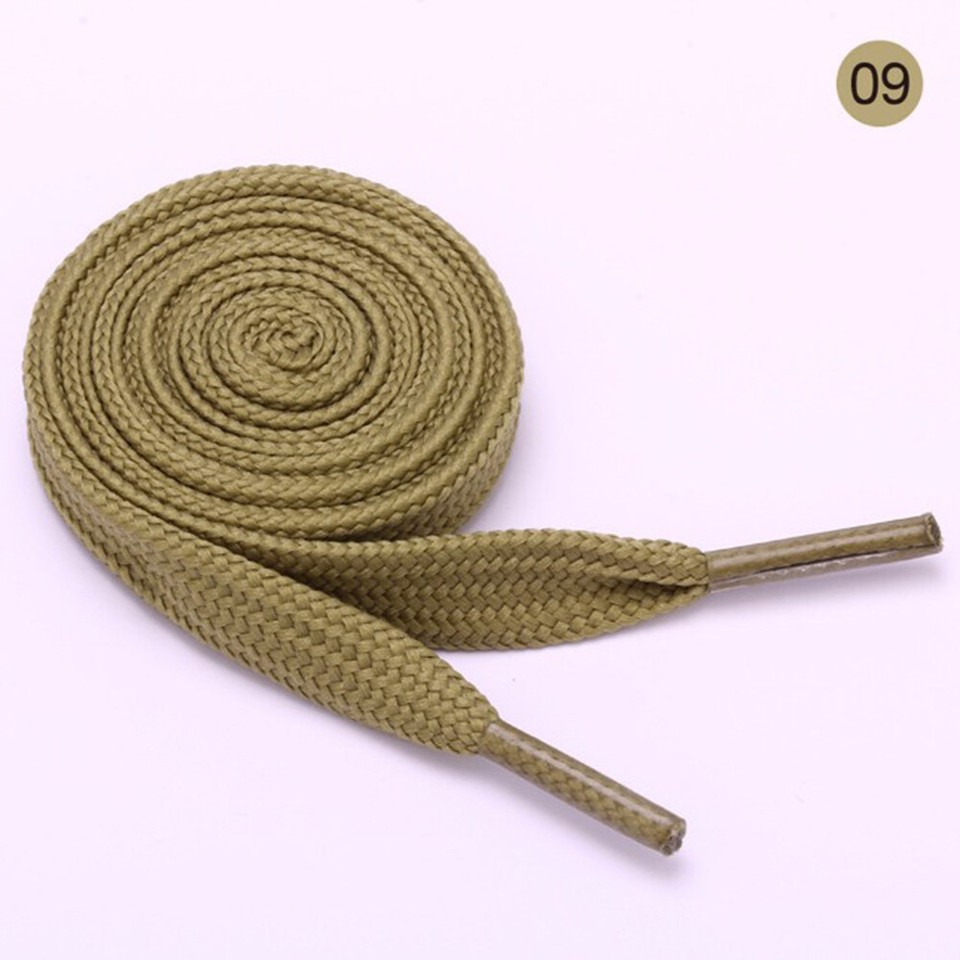 THICK FLAT FAT SHOE LACES 2/5" Wide Shoelaces All Shoe Types Trainer ...