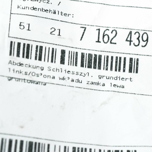 BMW 1 F21 FRONT LEFT DOOR LOCK CYLINDER CAP 51217162439 07-20 NO DUTY ...