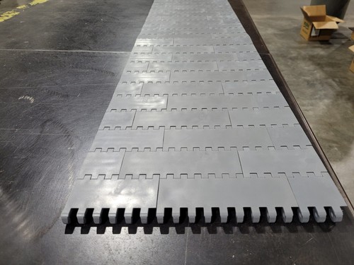 Intralox 800 series Flat top Grey Polypropylene 12" Wide X 10' Long New ...