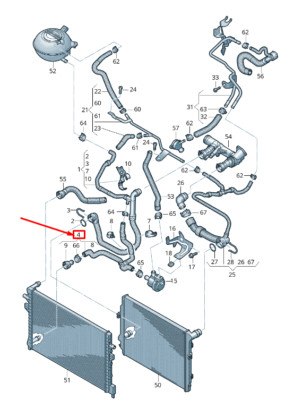AUDI Q3 F3 Coolant Hose With Quick Release Coupling 5QF122051AJ | eBay ...