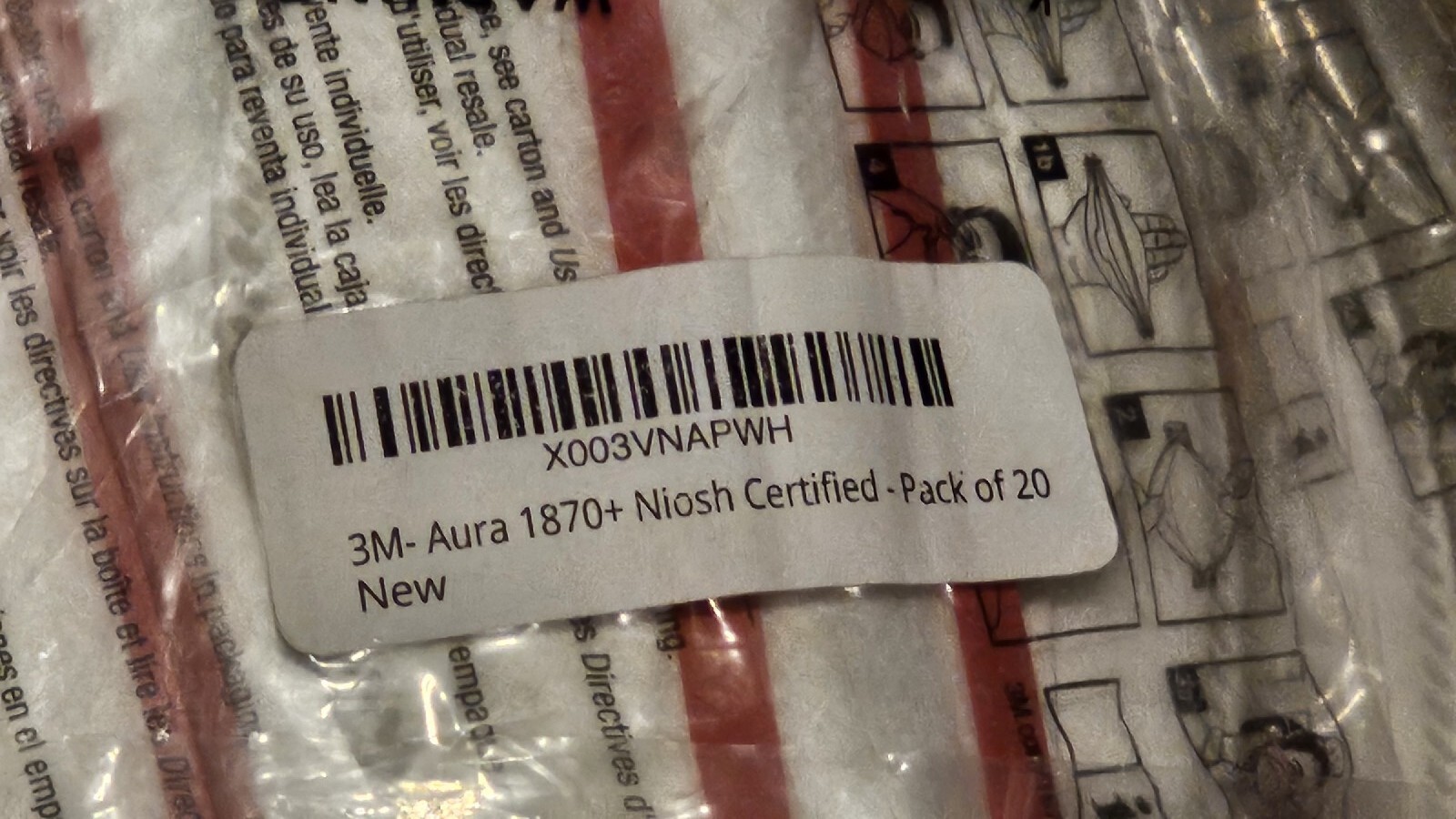 3M Aura 1870+ Medical N95 Health Care Respirator Mask - NIOSH Certified ...