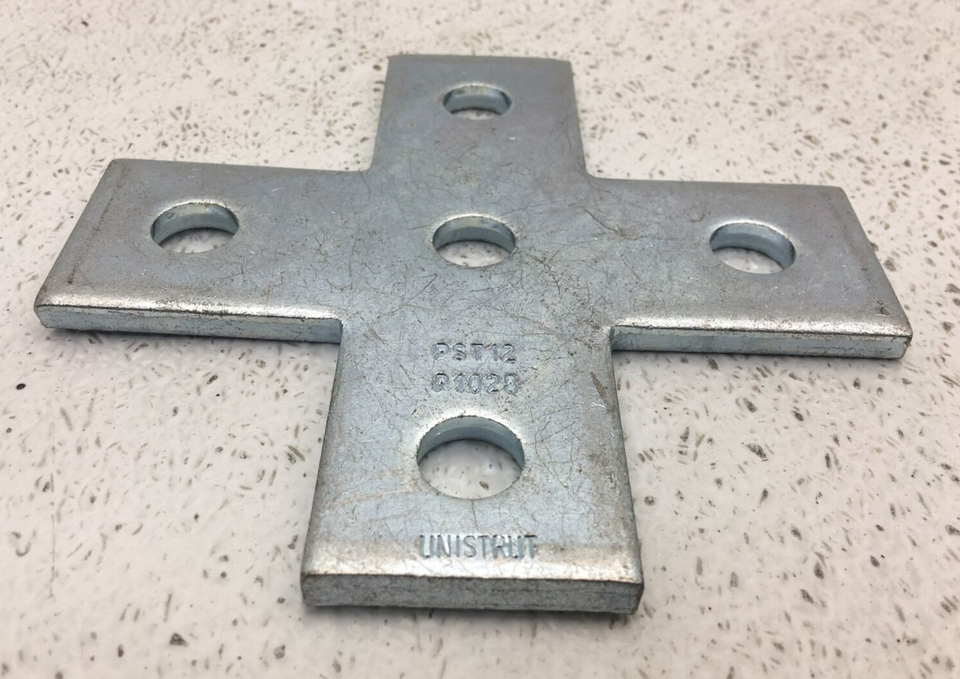 P1028 EG ATKORE UNISTRUT 5 HOLE CROSS FLAT PLATE BRACKET METAL 1/2 ...