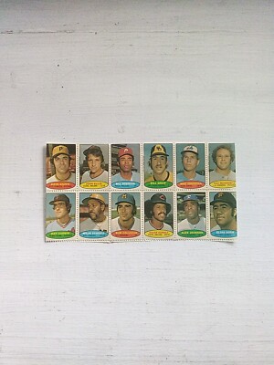 1974 Topps baseball stamp panel 12 stamps with Willie Stargell.Nrmint ...