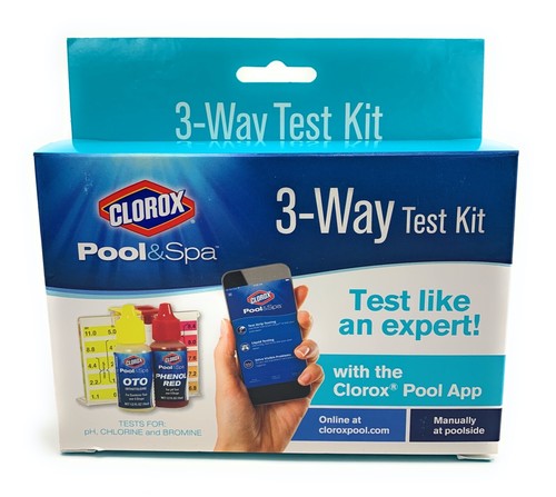 Clorox Pool and Spa 3 Way Test Kit Water Test for pH Chlorine Bromine ...