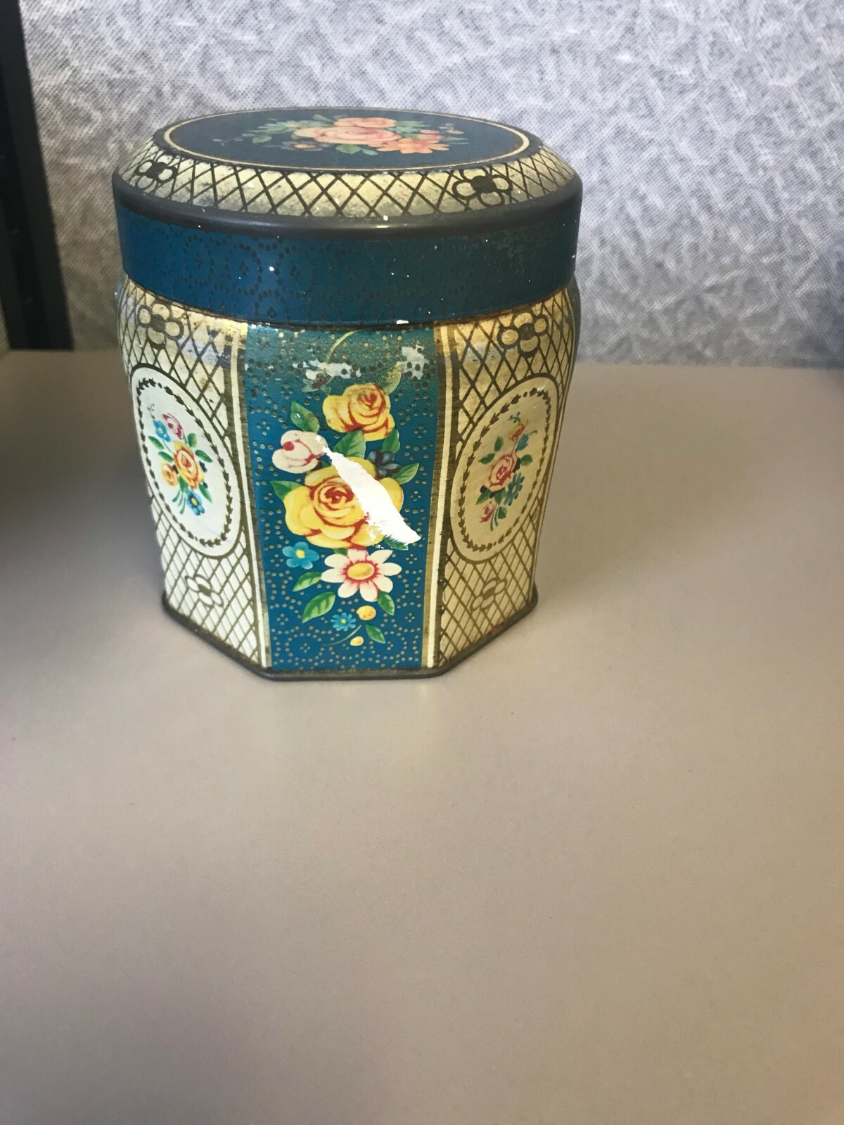 Vintage Scribbans-Kemp Bakeries Tea Tin Original Advertising Biscuit ...