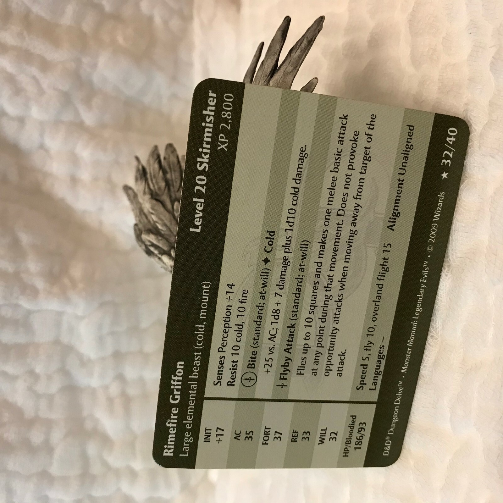 D&D Minis Rimefire Griffon Legendary Evils 32/40 miniature wotc ddm2 ...