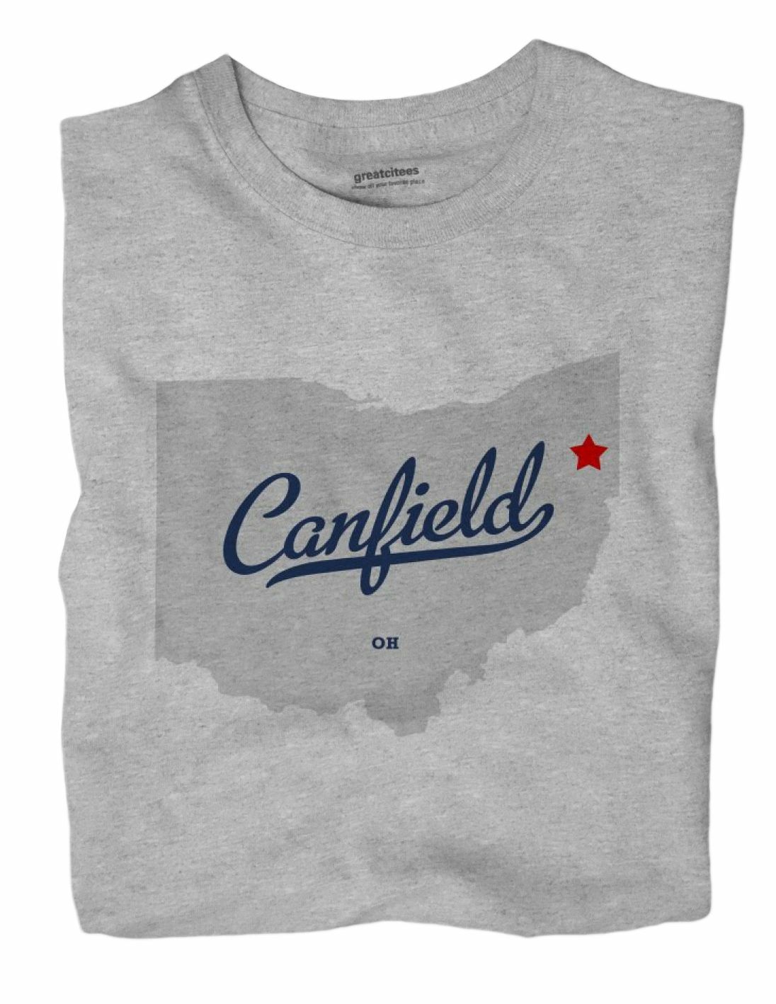 Canfield Ohio OH T-Shirt MAP | eBay