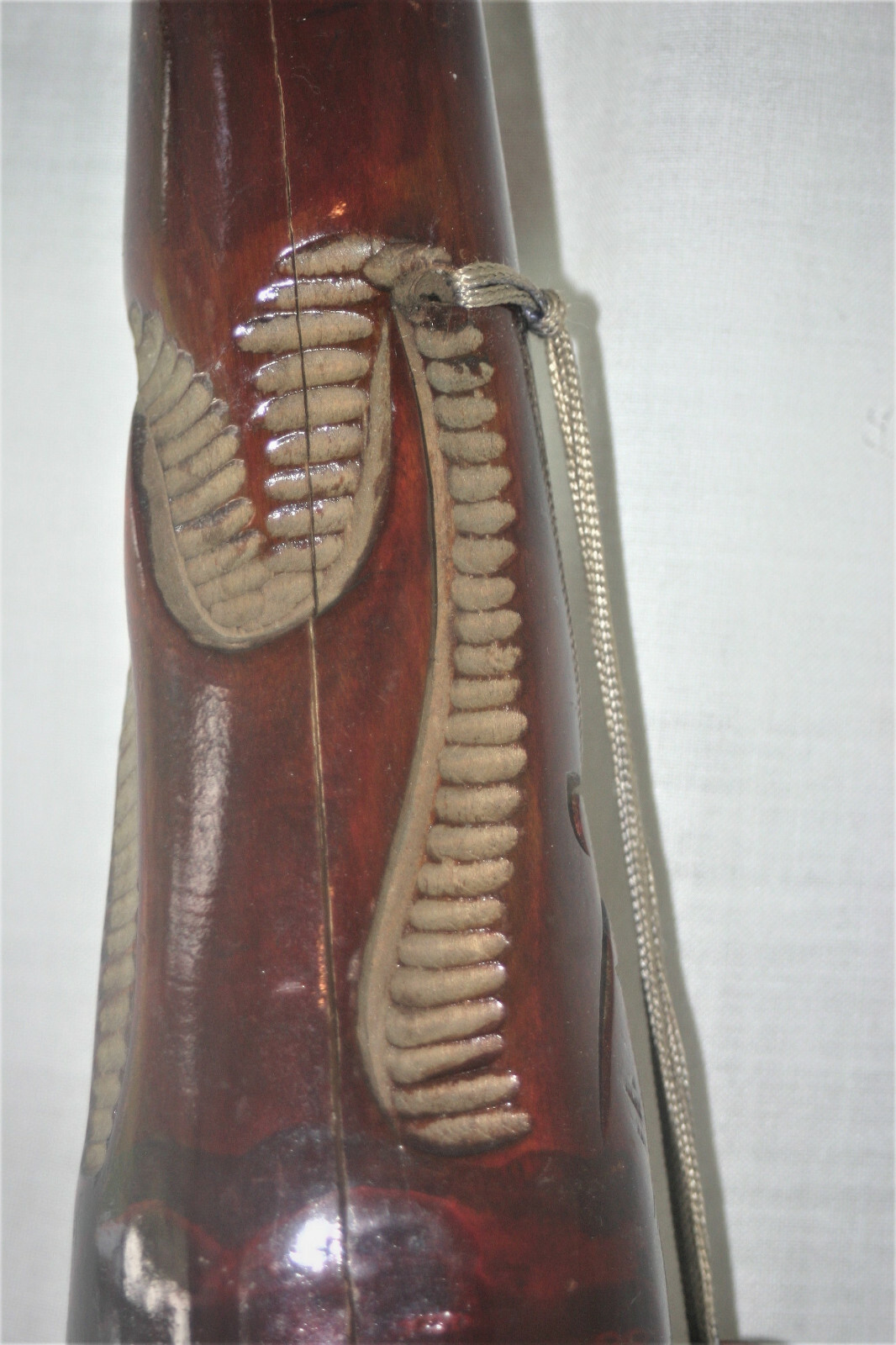 Japanese Fine Antique Massive Wood “Demon” Pipe Carved, Kyoto, Netsuke ...