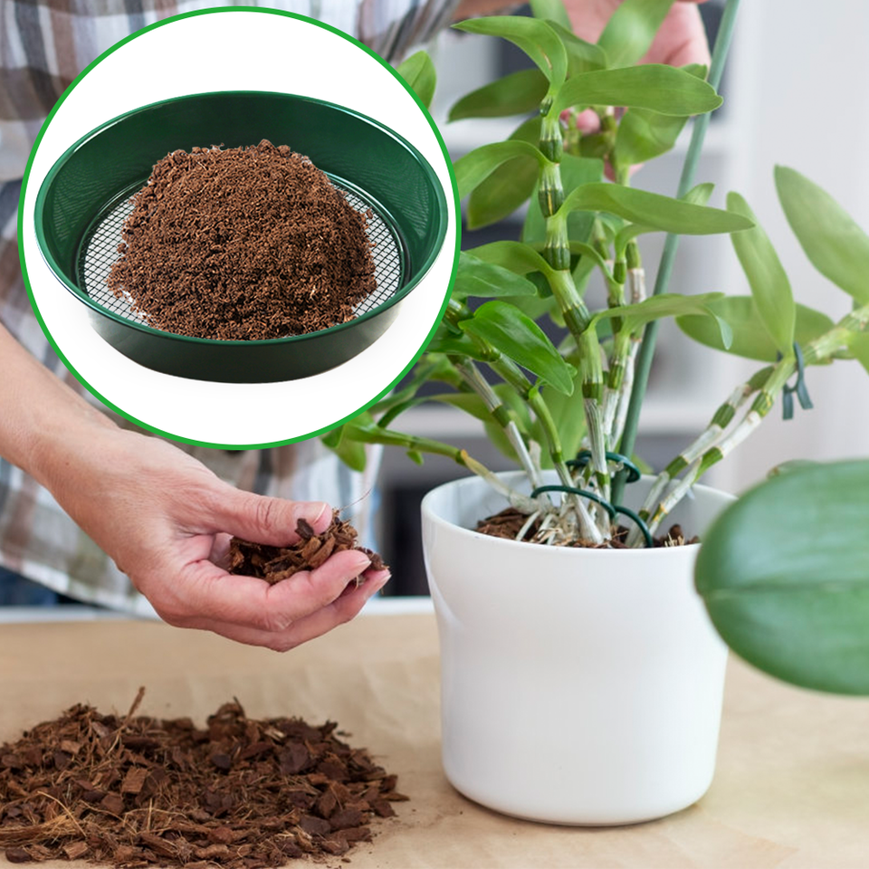 Metal Round Garden Sieve Riddle Riddler Soil Sifter Mesh Gardening Tool ...