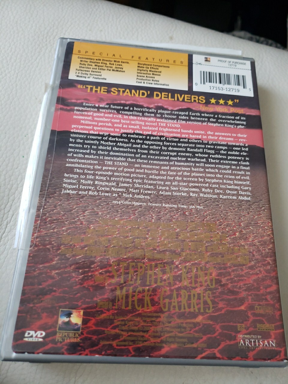 Stephen King's The Stand DVD 1999 2-Disc Set Special Edition In Great ...