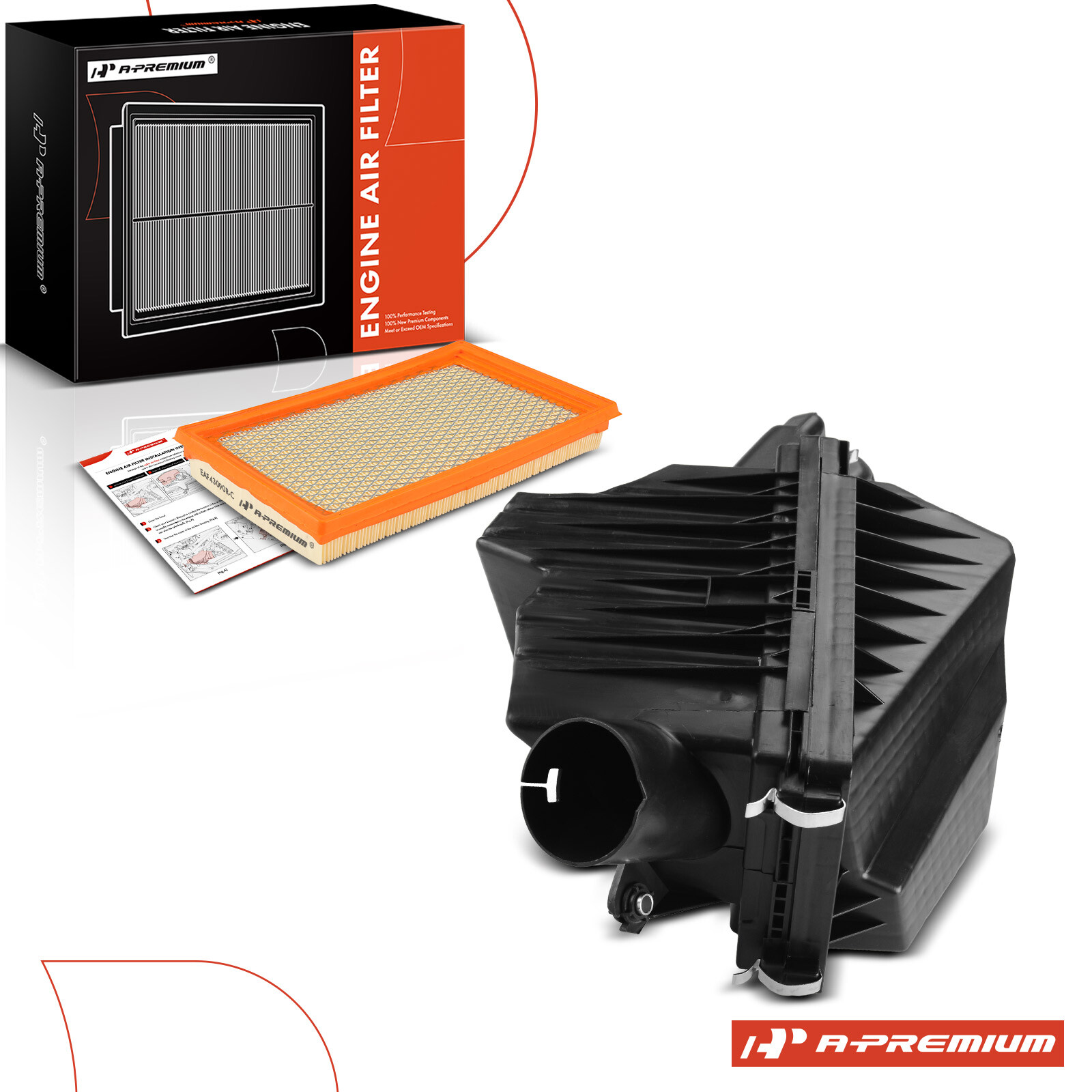 A-Premium Engine Air Filter Box w/ Air Filter for Nissan Sentra 02-06 ...