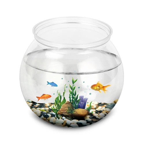 Fish Bowl Plastic Desktop Aquarium Tanks Round Durable Fish Tank For ...