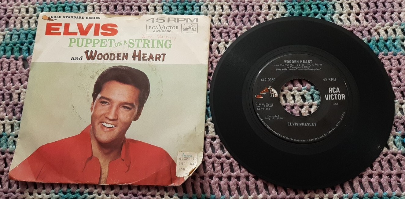 Elvis Presley 45 Puppet On A String / Wooden Heart RCA Victor 447-0650 ...