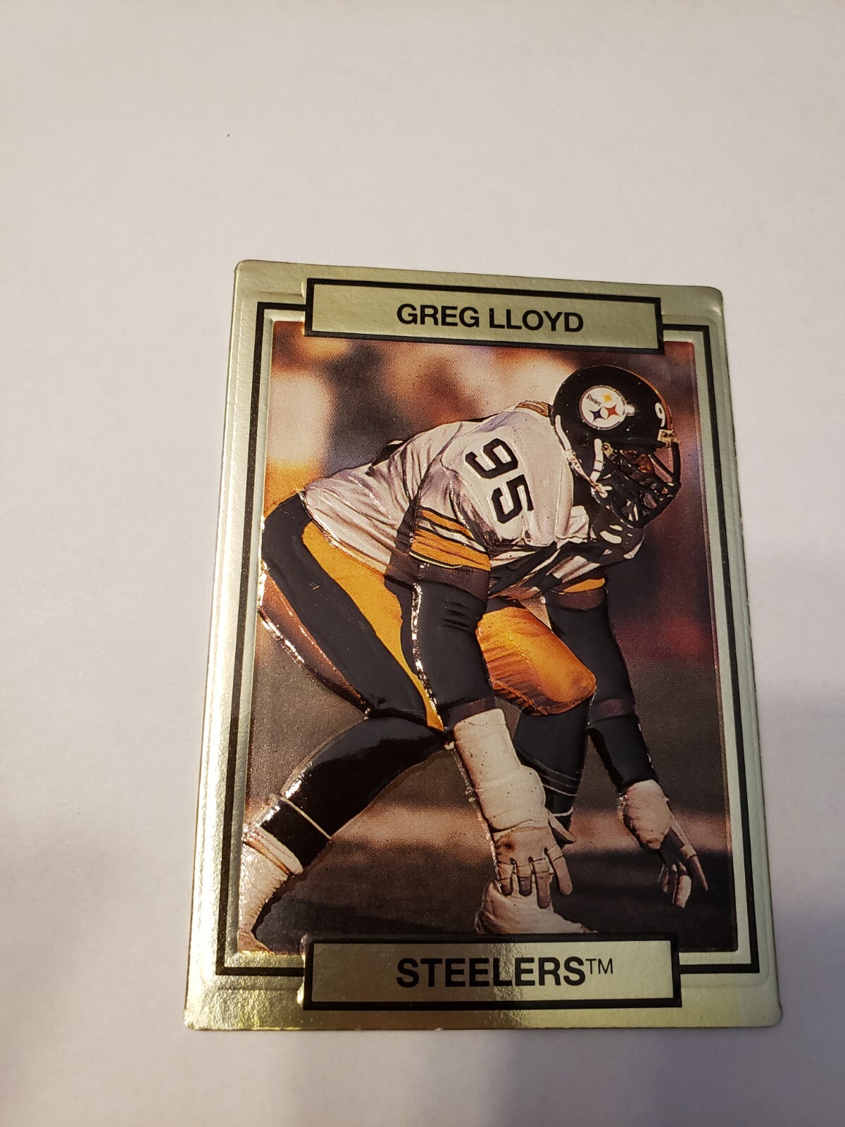 1990 Hi-Pro Marketing Gold Football Card Greg Lloyd Steelers #227 | eBay