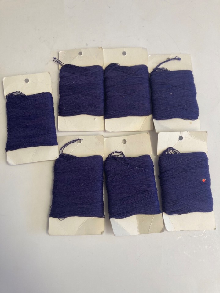 Q's Candle Wicking Yarn Lot of 7 Navy Blue 100% Cotton 150 FT/ 50 Y ...