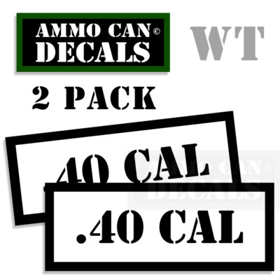 Ammo Can Decals 40 CAL Ammo Can Labels for .40 Caliber Ammunition 3" 2 ...
