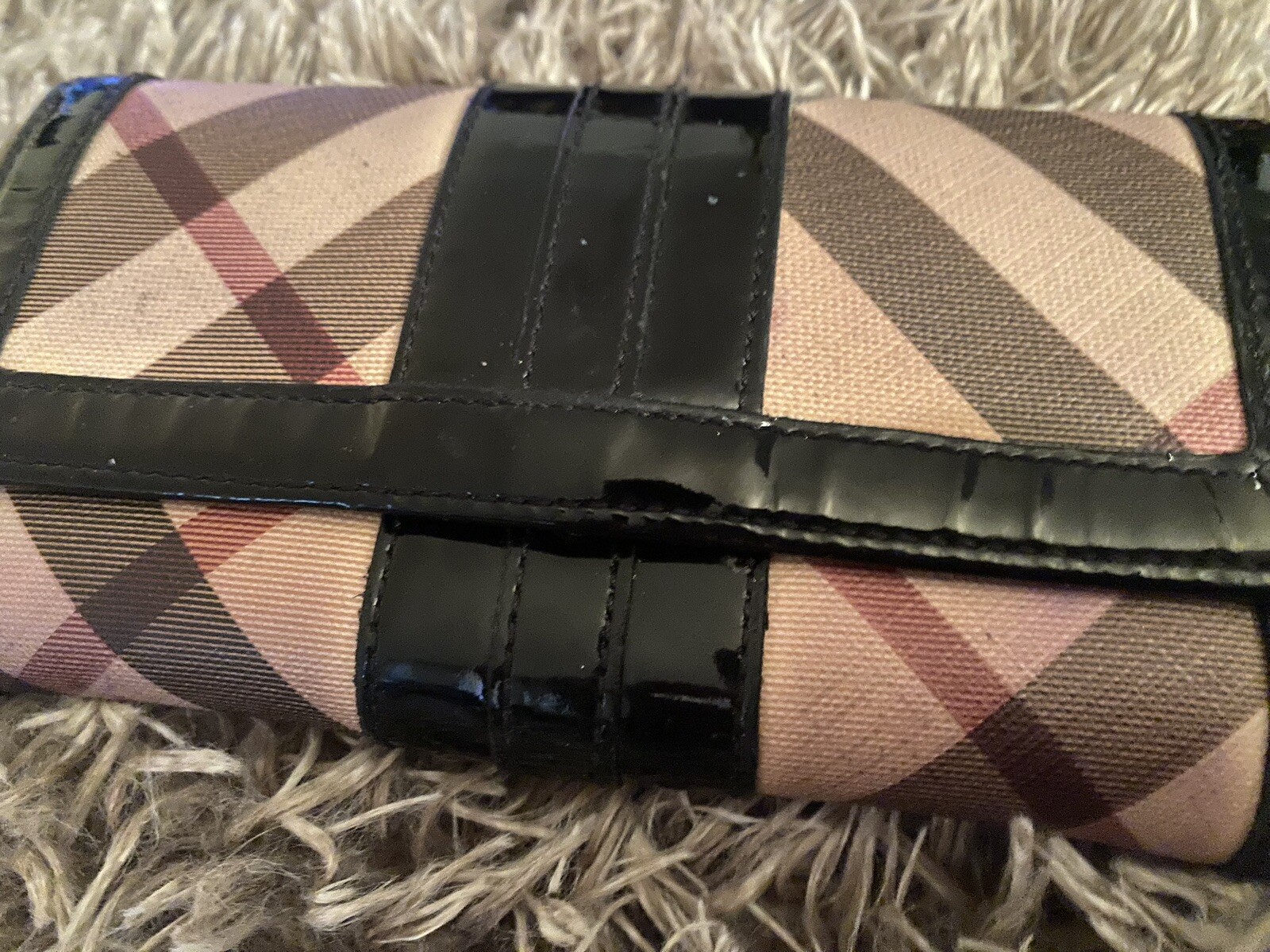 BURBERRY Nova Check PVC Long Bifold Wallet From japan… - Gem