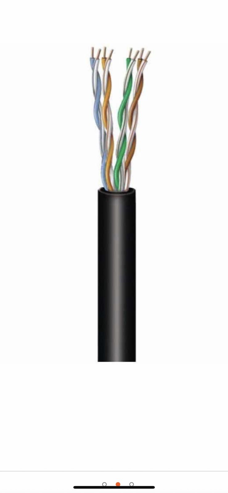 CommScope 1,000' Spool Cat5e Black Outdoor Direct Burial UV Flooded ...