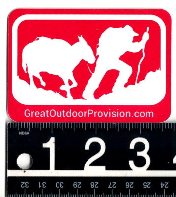 Great Outdoor Provision Sticker 3.7 in x 2.5 in Fishing Hiking Camping ...