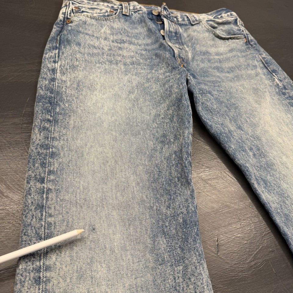 Levi’s 501 Men’s 34x32 Original Fit Button Fly Blue Acid Wash Denim ...
