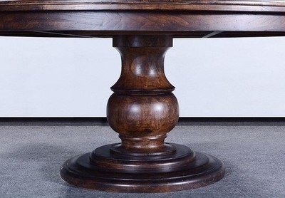 Rustic Catalan Dining Table with Antique Walnut Finish | eBay