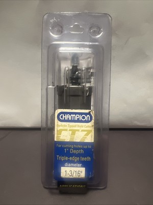 Champion Cutting Tool CT7 1-3/16” Tungsten Carbide Tipped Hole Cutter ...