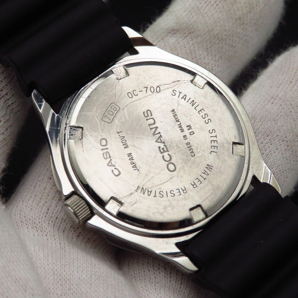 CASIO OCEANUS Diver Watch Date Luminous Hands 20BAR From Japan | eBay