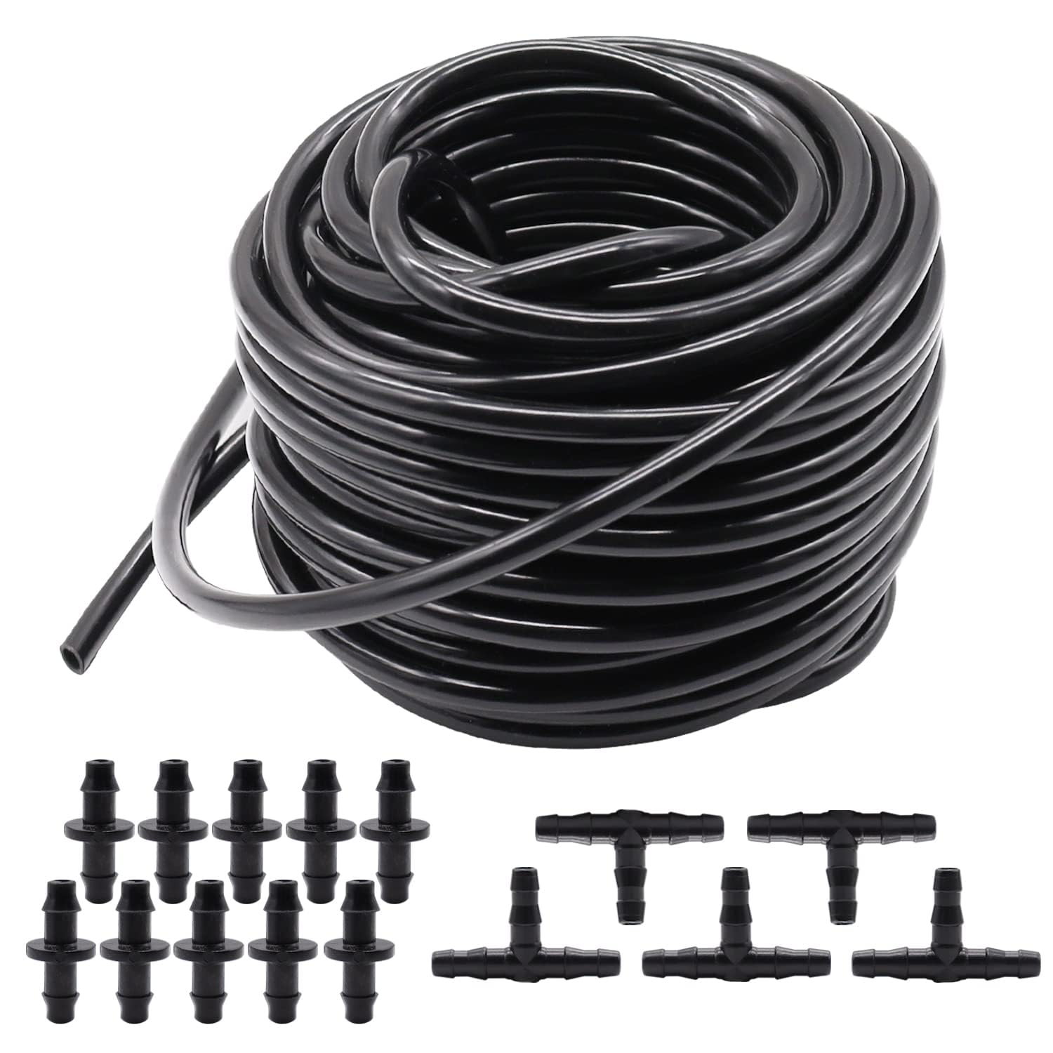 50ft 1/4 inch Drip Irrigation Tubing, Blank Distribution Line Water ...