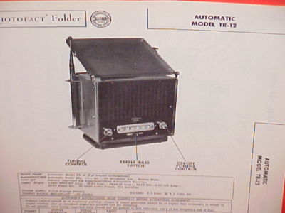 1954 AUTOMATIC TRACTOR AM RADIO SERVICE MANUAL MODEL TR-12 FORD OLIVER ...