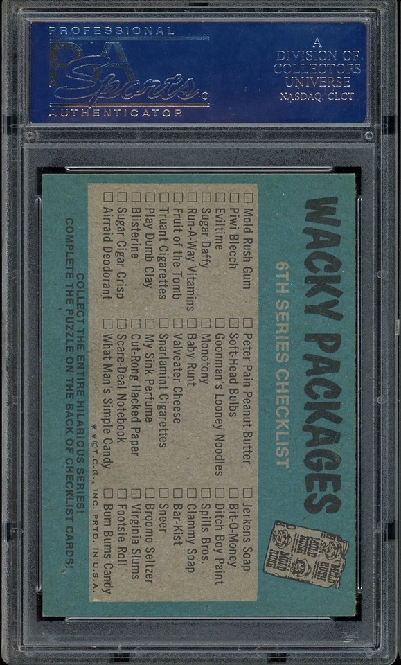1974 Topps Wacky Packs 6th Series Mold Rush Puzzle Top Right PSA 8 | eBay