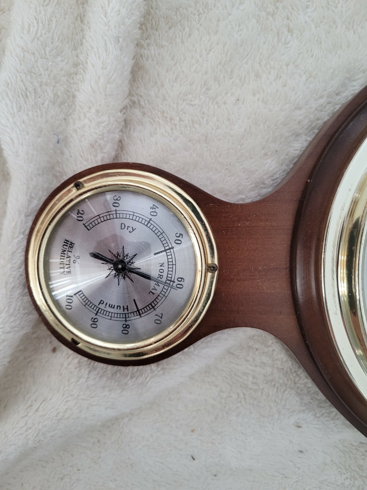Vtg Jason Empire 19" Wood Wall Barometer Thermometer Humidity Weather ...