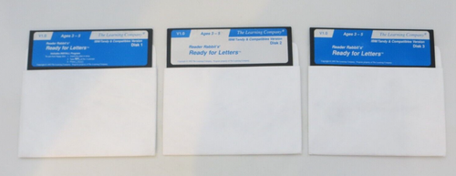 READER RABBIT READY FOR LETTERS 5.25" Floppy Disk Learning Company IBM ...