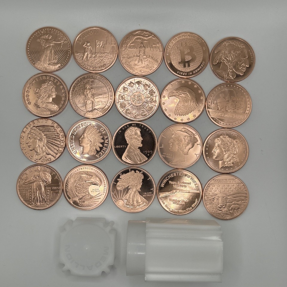 Lot Of 20 Mixed Copper Round 1 oz | eBay