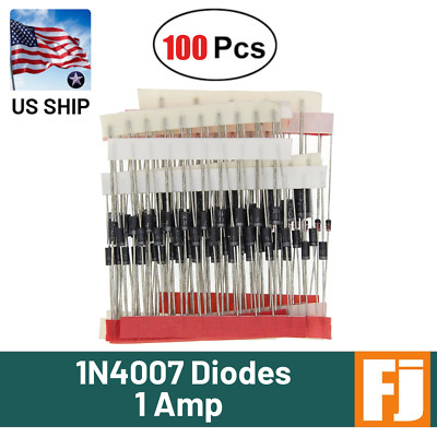 100 Pcs 1N4007 Diode 1A 1000V Rectifier Diode DO-41 Fast IN4007 | US ...