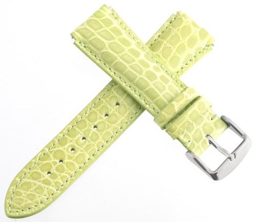Chase-Durer Womens 18mm Pistachio Genuine Alligator Leather Watch Band ...