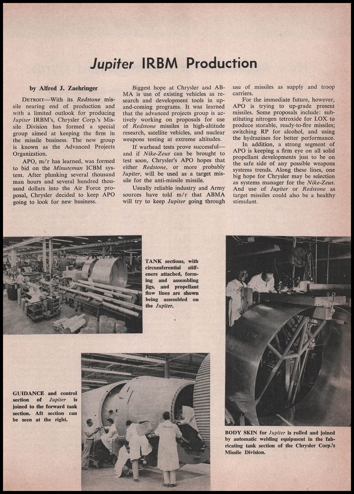 1959 Douglas Santa Monica California Photo Jupiter Rocket Plant Article ...