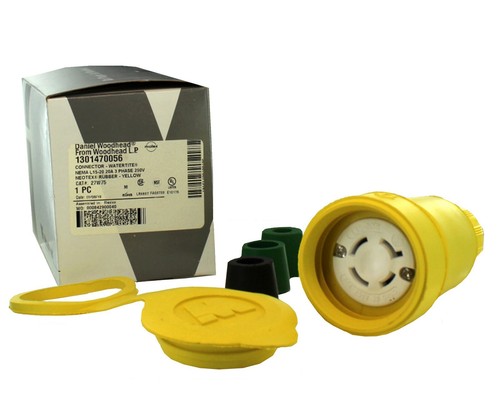 Woodhead NEMA L15-20 Watertite Locking Connector with Cap 27W75 | eBay