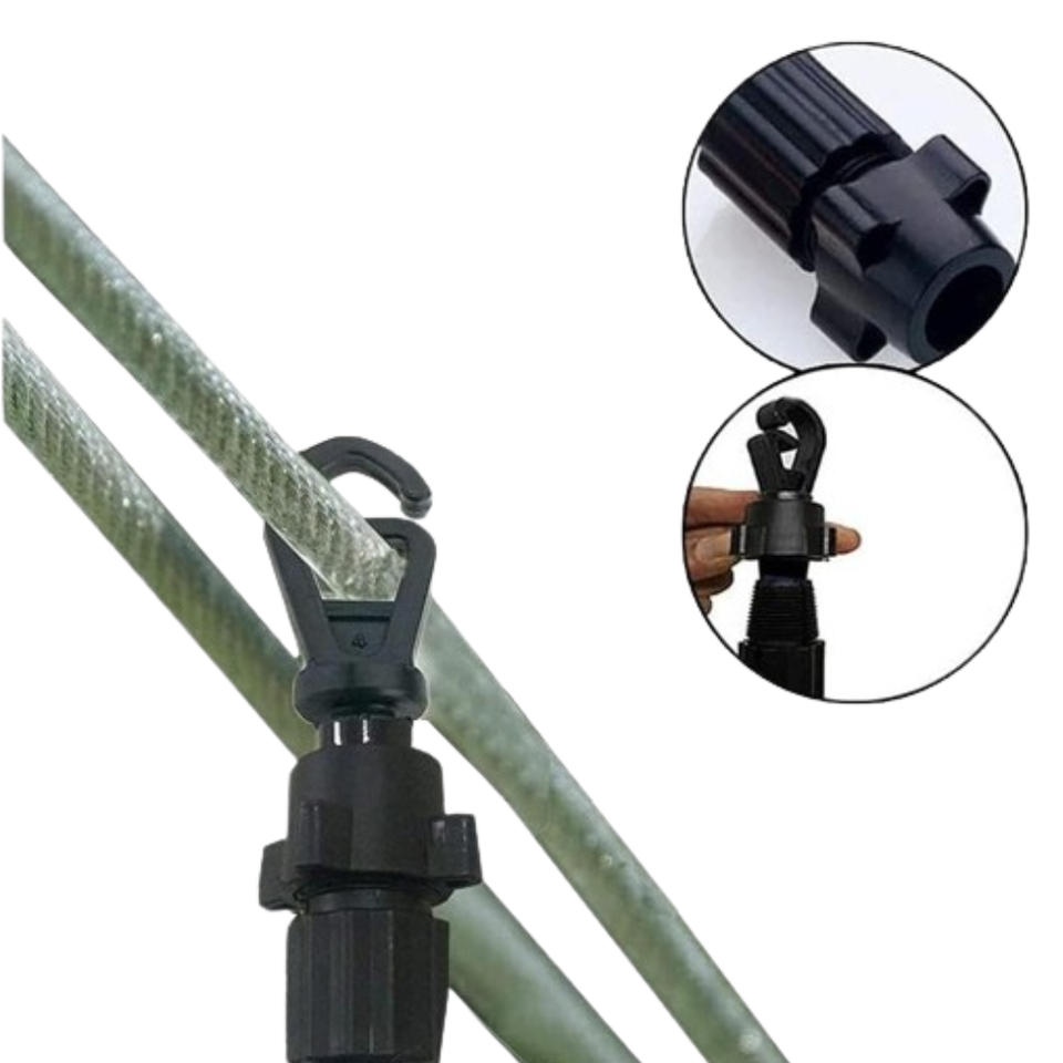 Extendable Prop Line Heavy Duty Clothes Washing Pole 2.4m Outdoor Line ...