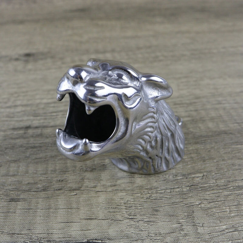 Stainless Steel Tiger Head Shape Lock Cage Male Chastity Device Game | eBay