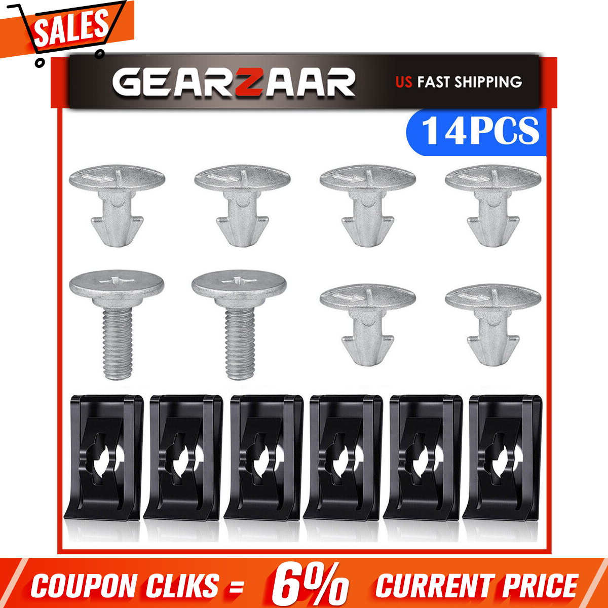 14PCS Lower Engine Cover Pin Screw Fit FOR Honda Accord Civic CRV ...