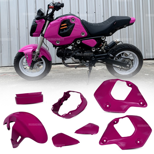 PINK FULL PLASTIC PANEL FAIRING FRAME 7 PC FOR HONDA GROM 2021-2024 | eBay