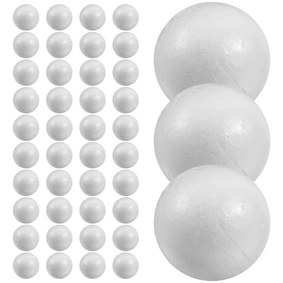 100 Pcs Polystyrene Balls Foam for Crafts Modeling Spheres Child | eBay