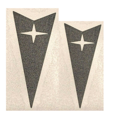 Gloss Black Front and Rear Arrowhead Emblem Overlay Decal Set For 2008 ...