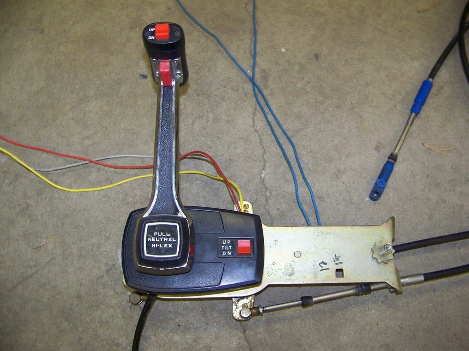 OMC REMOTE SHIFTER WITH 12' & 14' CABLES, WITH TRIM CONTROL | eBay