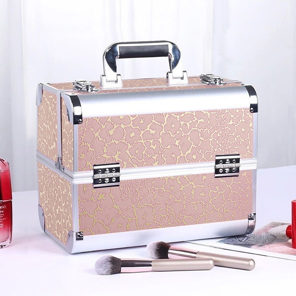 Extra Large Vanity Case Beauty Box Make up Cosmetic Nail Storage ...