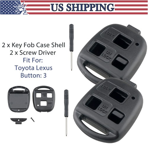 2 Remote Key Fob Case Cover For Lexus GX470 SC430 LS400 LS430 RX330 ...