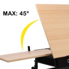 Drafting Drawing Table Tiltable Tabletop Edge Stopper Adjustable Height ...