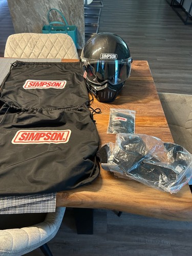 Simpson Safety M30DLSC M30 Full Helmet, Large - Satin Carbon Fiber NEW ...